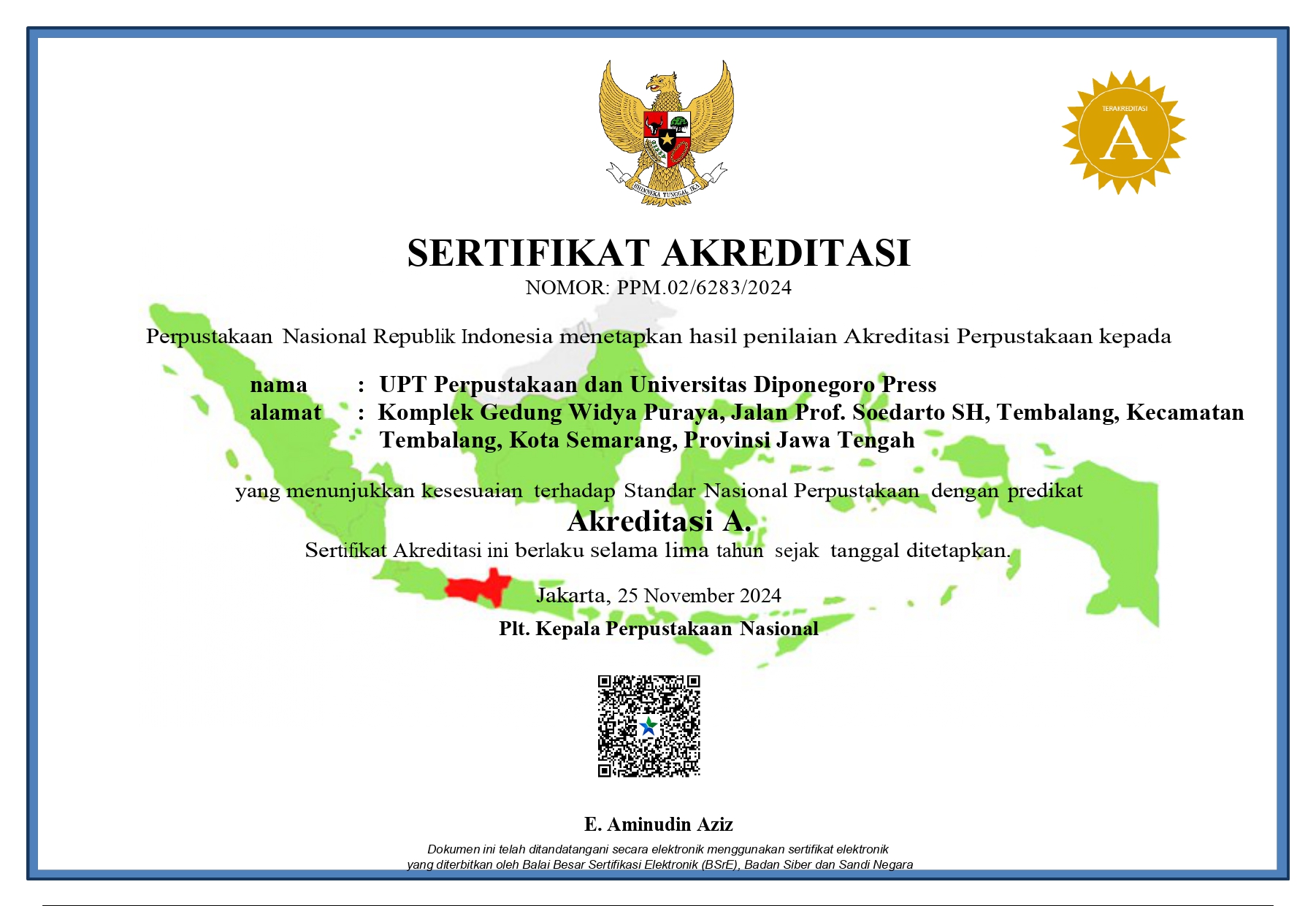 Akreditasi Perpustakaan - Website UPT Perpustakaan dan Percetakan